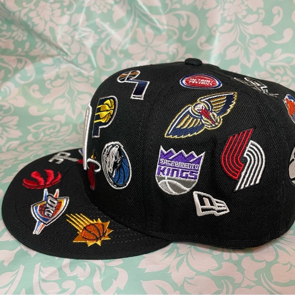 New Era | Accessories | Mens Nba Logo Multi Team Logo Black 59fifty ...
